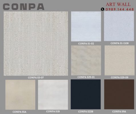 Catalogue Và Textures Map Sơn Cát, Sơn Đá Conpa Artwall Mới