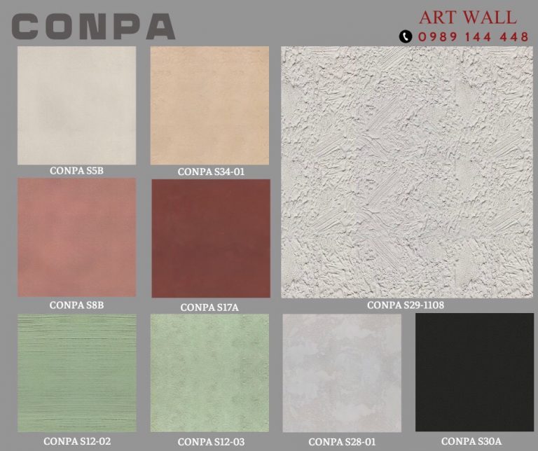 Catalogue Và Textures Map Sơn Cát, Sơn Đá Conpa Artwall Mới