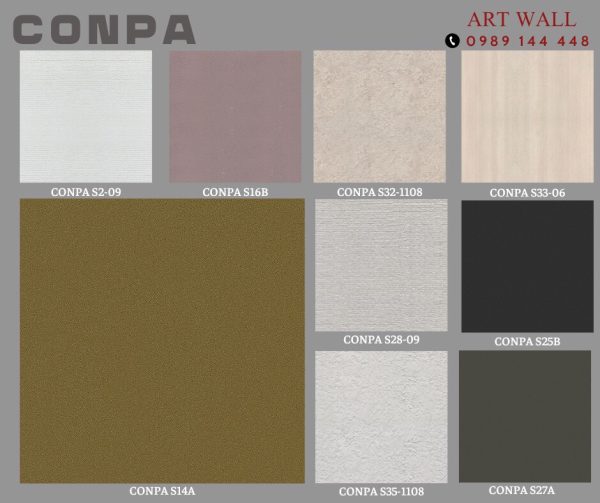 Catalogue Và Textures Map Sơn Cát, Sơn Đá Conpa Artwall Mới