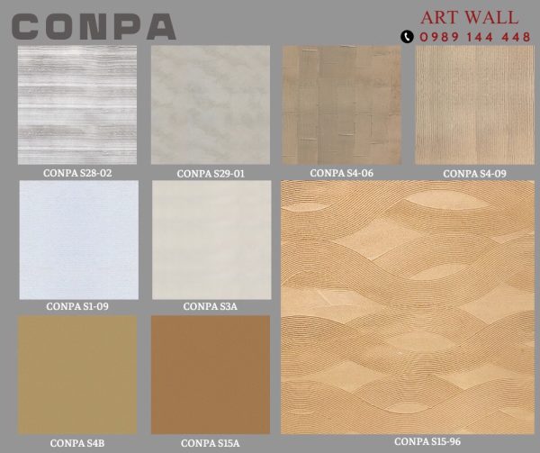 Catalogue Và Textures Map Sơn Cát, Sơn Đá Conpa Artwall Mới