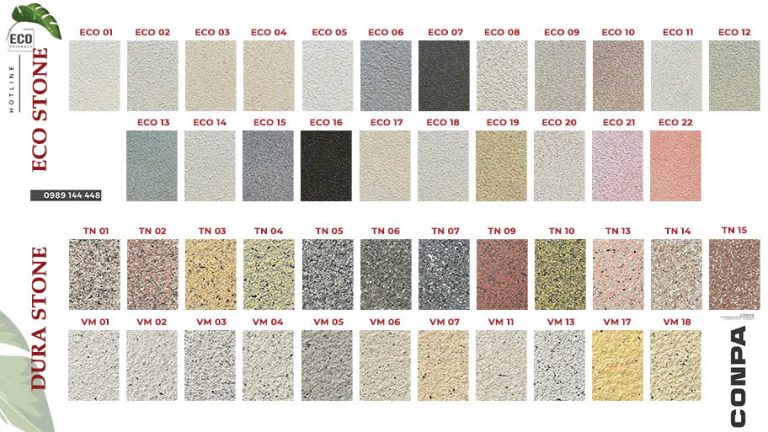 Catalogue Và Textures Map Sơn Cát, Sơn Đá Conpa Artwall Mới