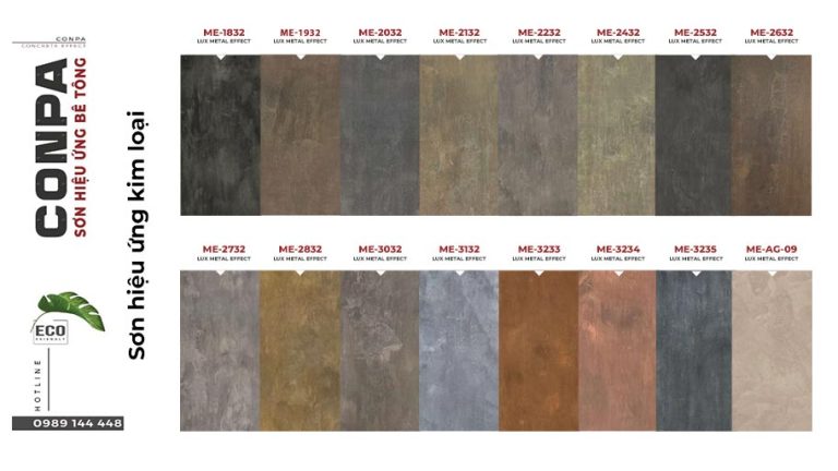 Chiêm ngưỡng catalogue map màu sơn hiệu ứng kim loại